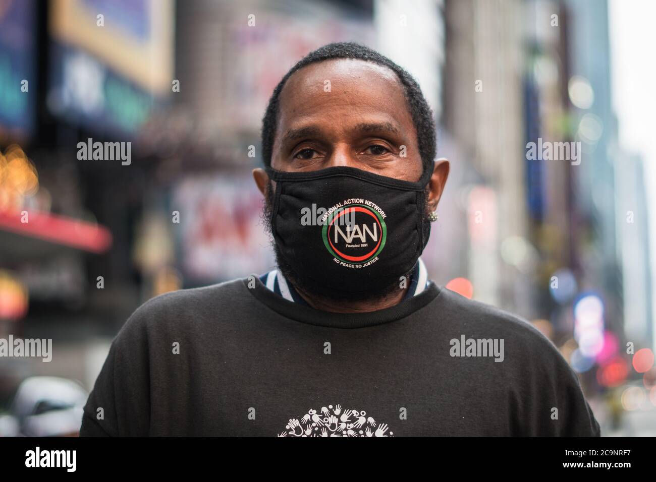 Rev. Kevin McCall and the Crisis Action Center lead a march from Times ...