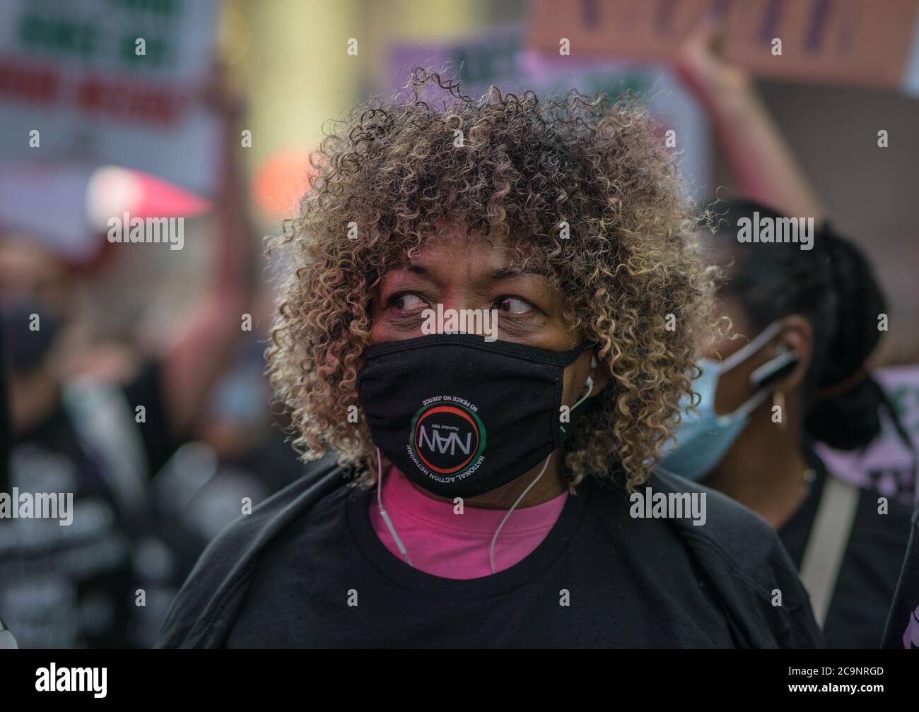 Rev. Kevin McCall and the Crisis Action Center lead a march from Times ...