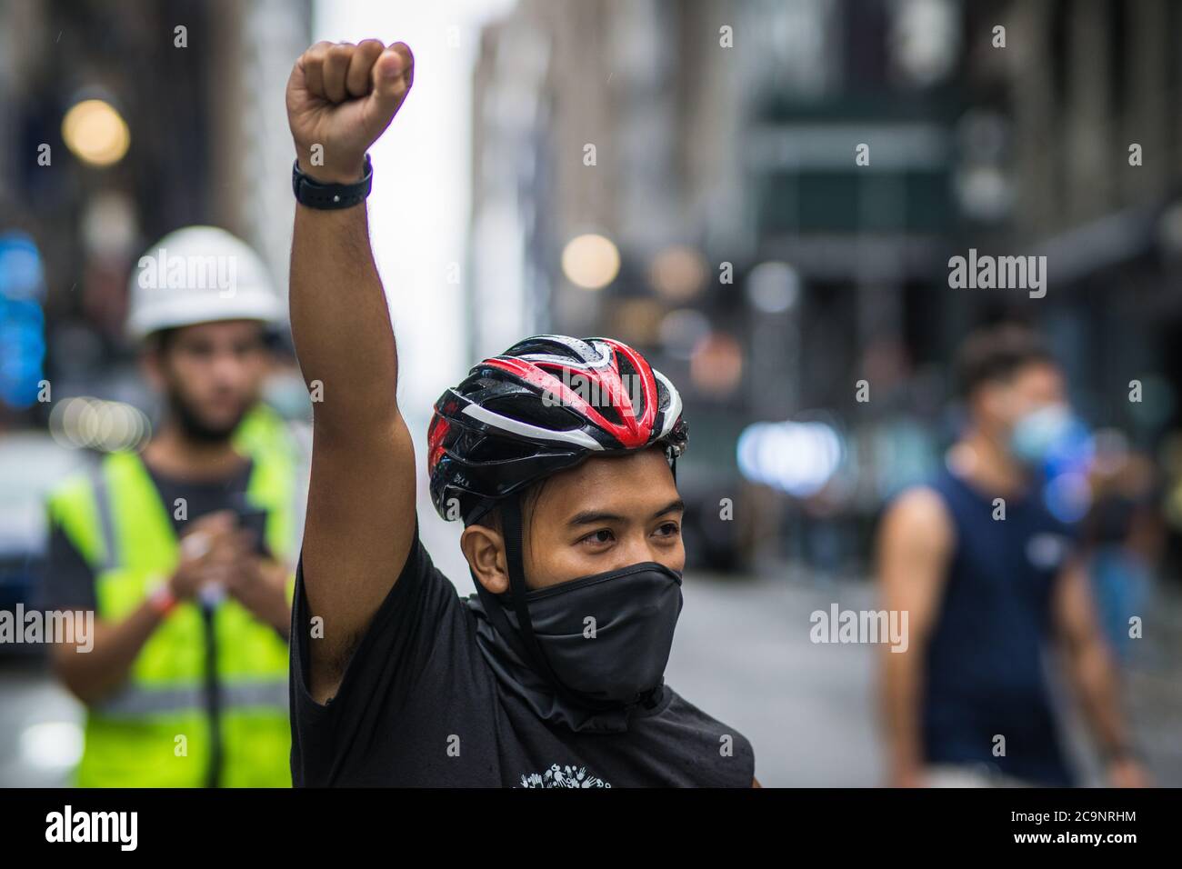 Rev. Kevin McCall and the Crisis Action Center lead a march from Times ...