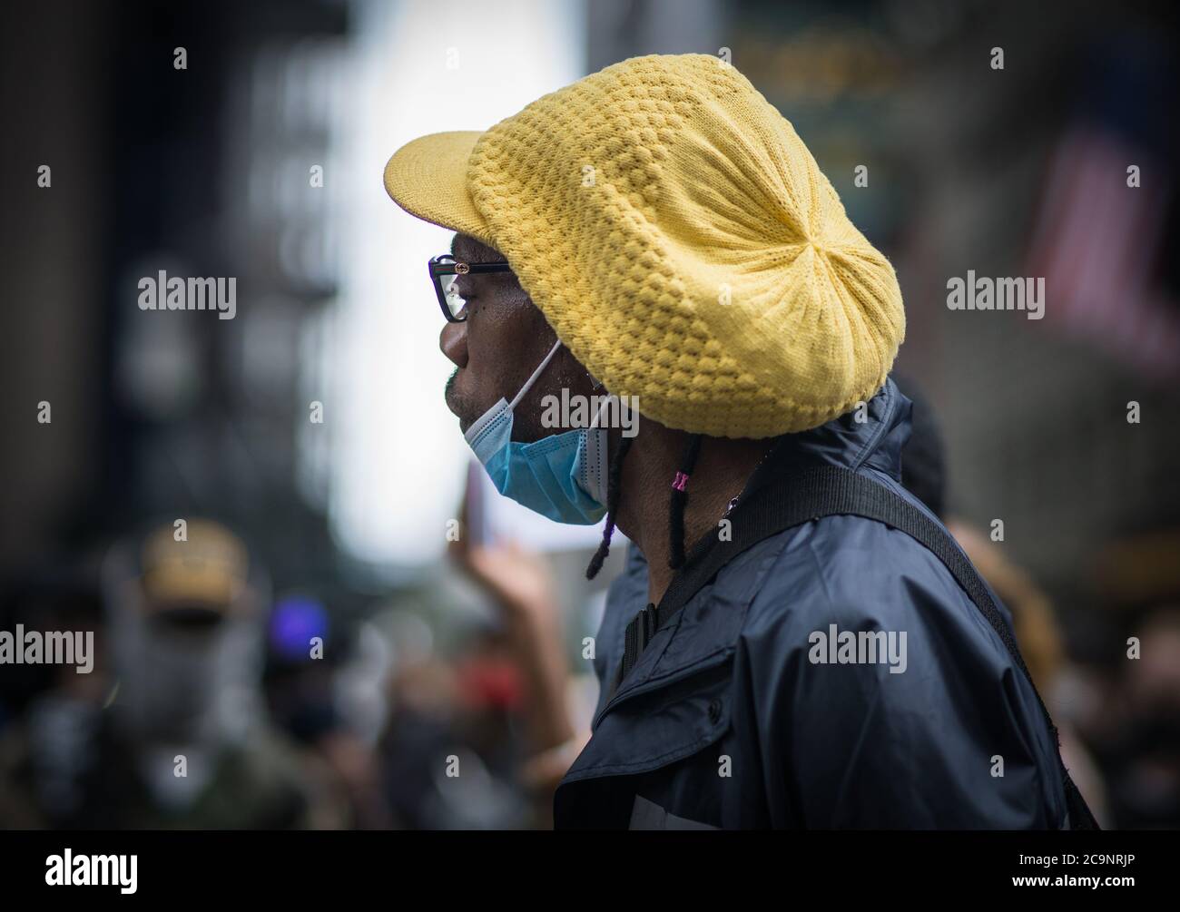 Rev. Kevin McCall and the Crisis Action Center lead a march from Times ...