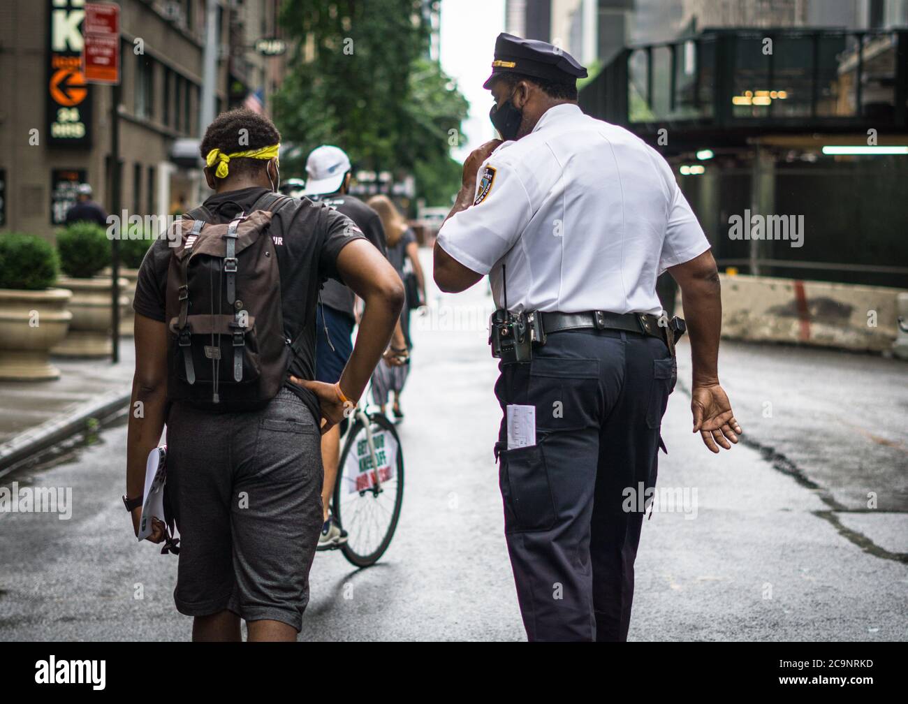 Rev. Kevin McCall and the Crisis Action Center lead a march from Times ...