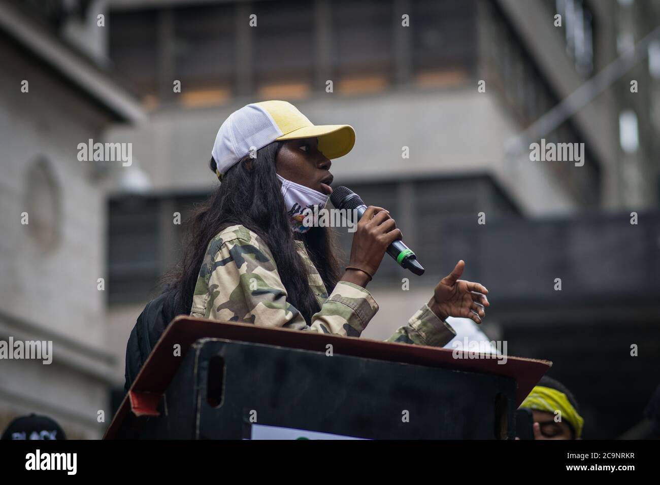Rev. Kevin McCall and the Crisis Action Center lead a march from Times ...