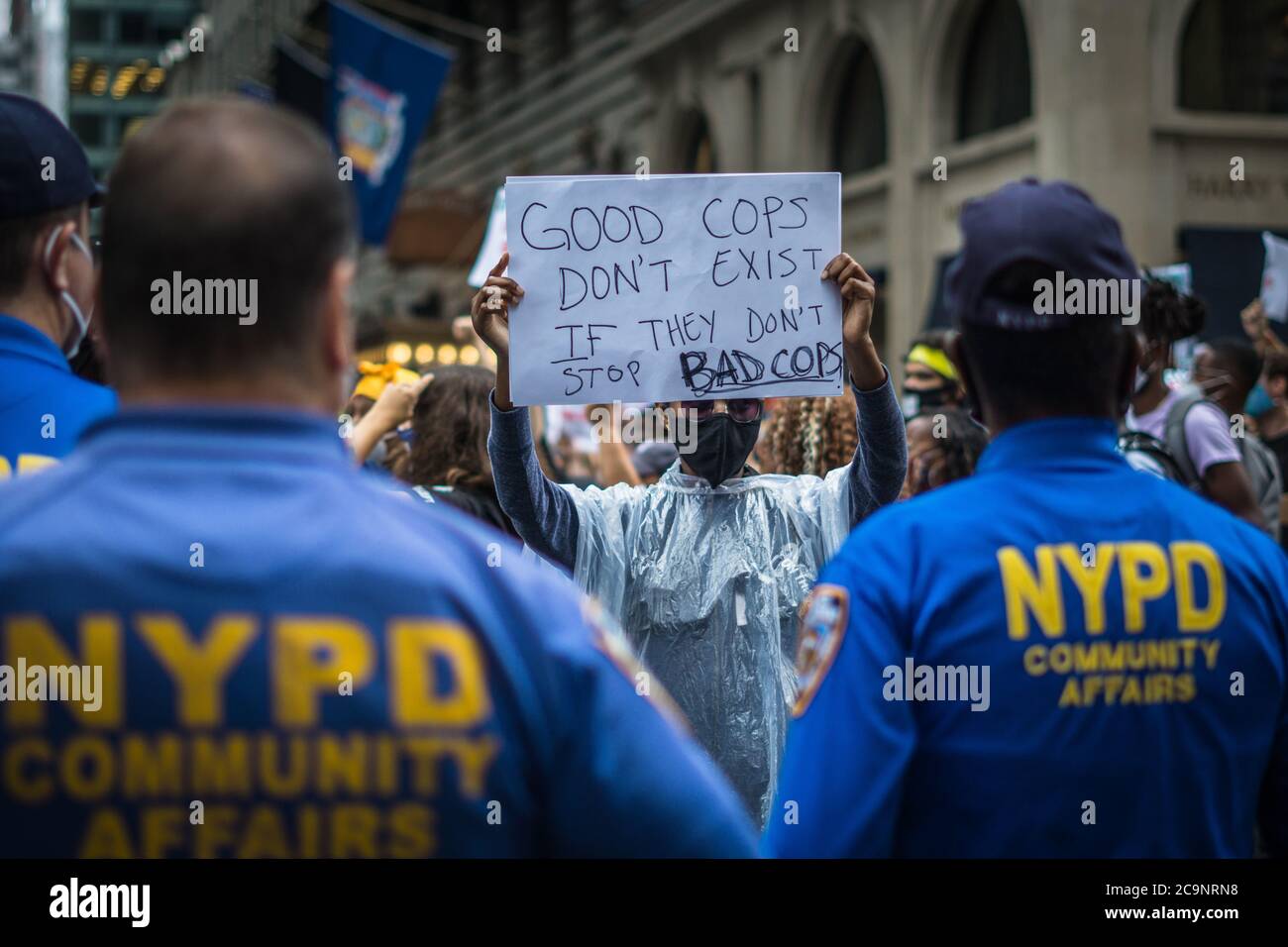 Rev. Kevin McCall and the Crisis Action Center lead a march from Times ...