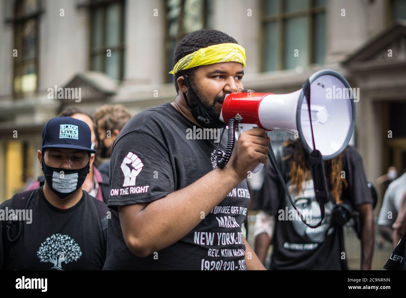Rev. Kevin McCall and the Crisis Action Center lead a march from Times ...