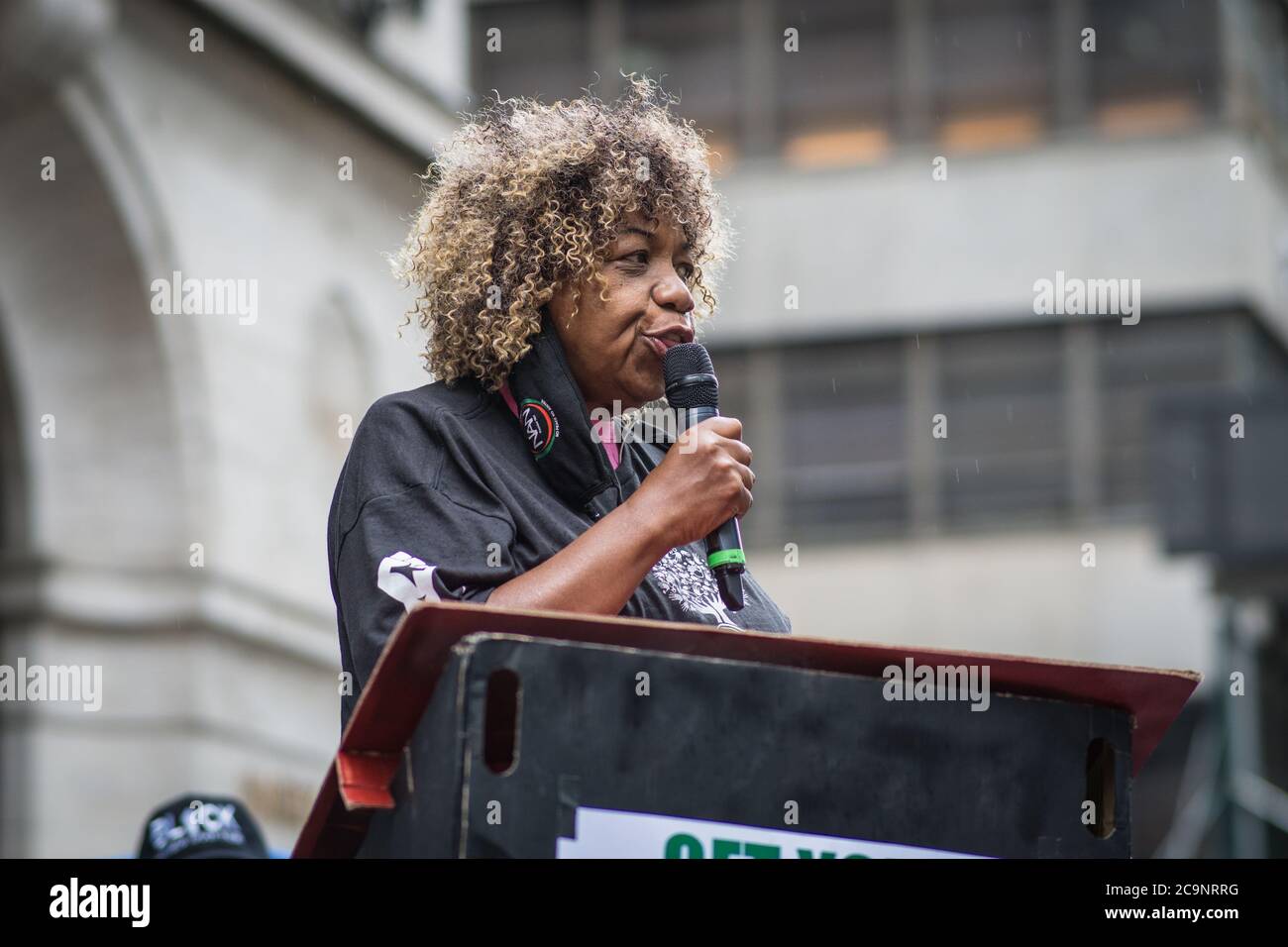 Rev. Kevin McCall and the Crisis Action Center lead a march from Times ...