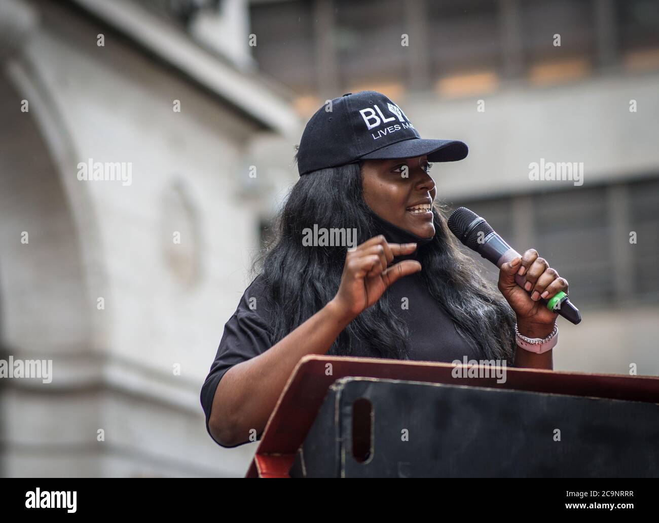Rev. Kevin McCall and the Crisis Action Center lead a march from Times ...