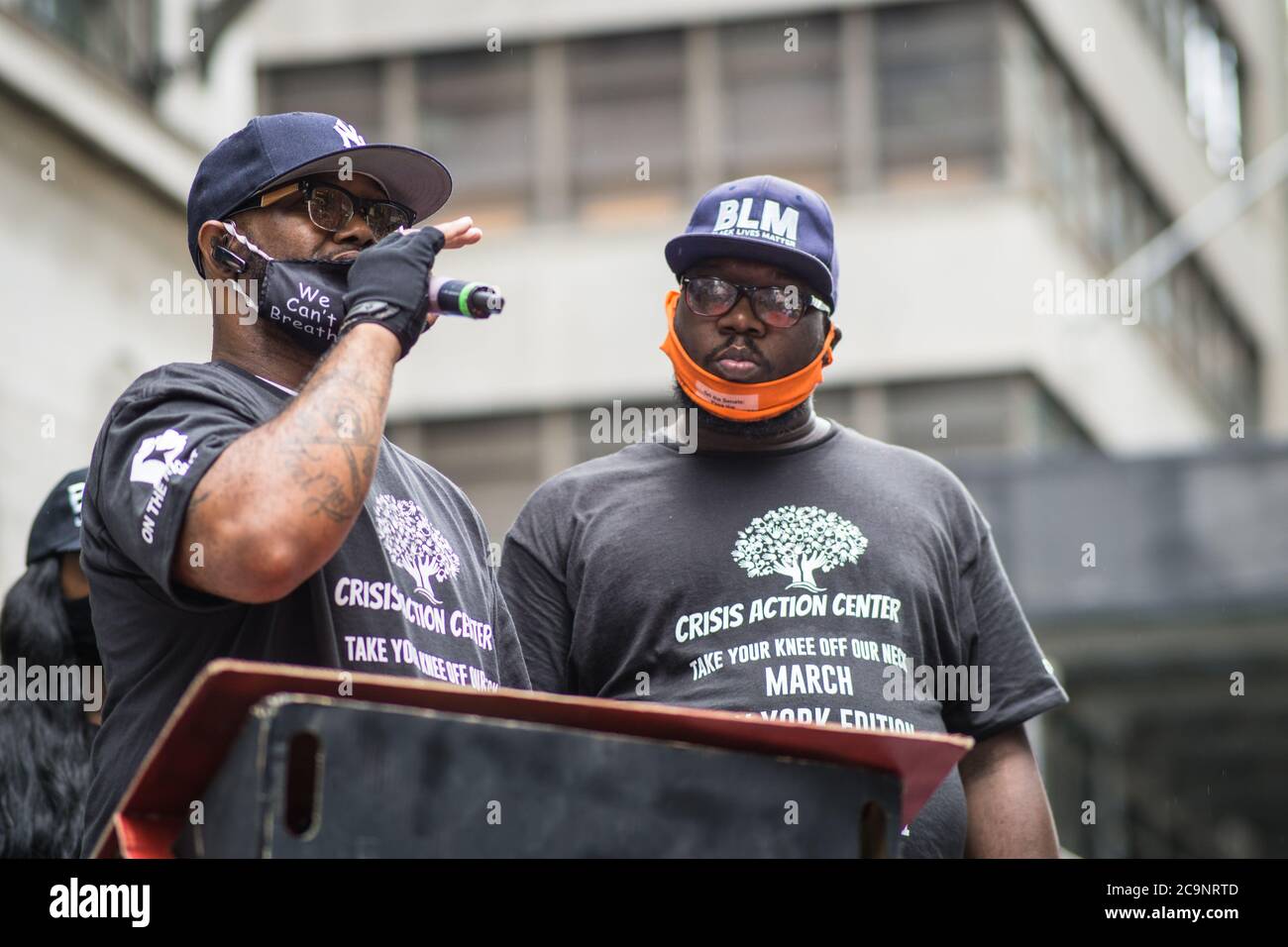 Rev. Kevin McCall and the Crisis Action Center lead a march from Times ...