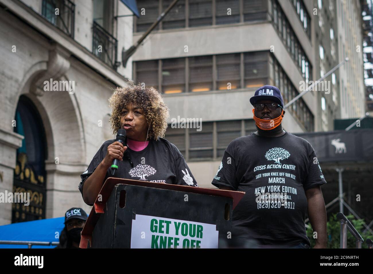 Rev. Kevin McCall and the Crisis Action Center lead a march from Times ...