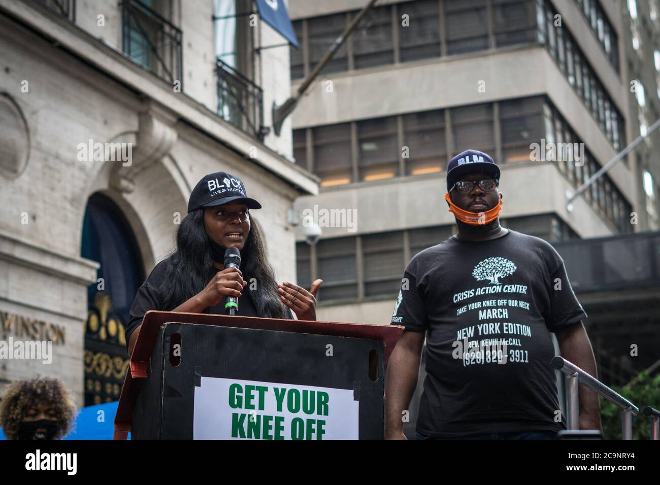 Rev. Kevin McCall and the Crisis Action Center lead a march from Times ...