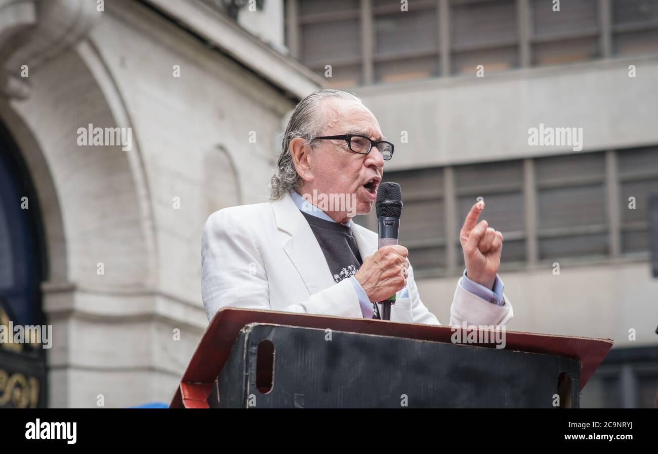 Rev. Kevin McCall and the Crisis Action Center lead a march from Times ...