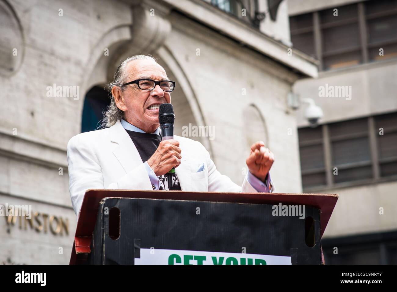 Rev. Kevin McCall and the Crisis Action Center lead a march from Times ...