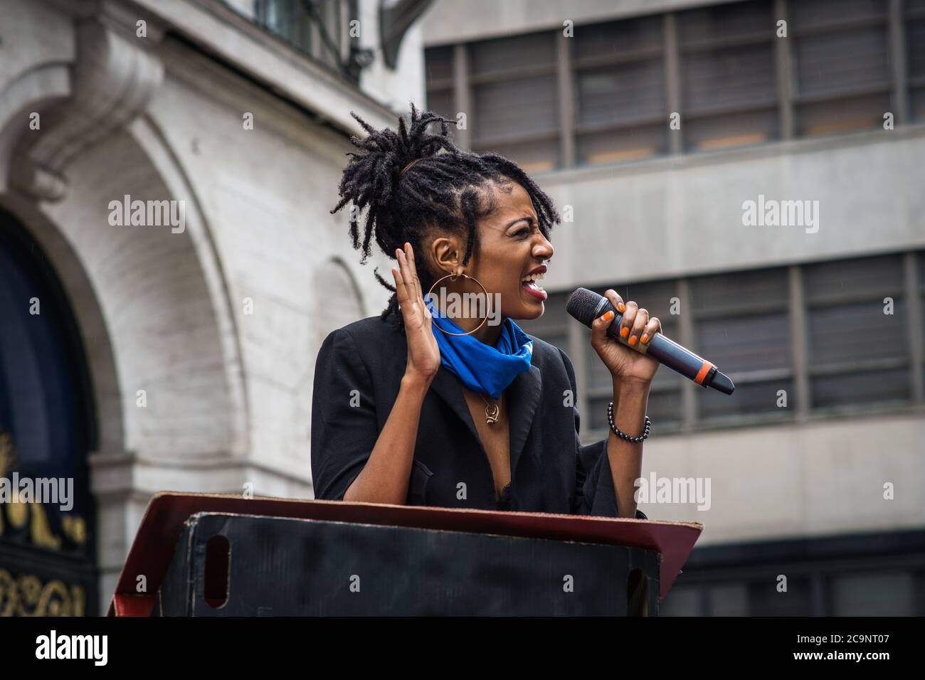 Rev. Kevin McCall and the Crisis Action Center lead a march from Times ...