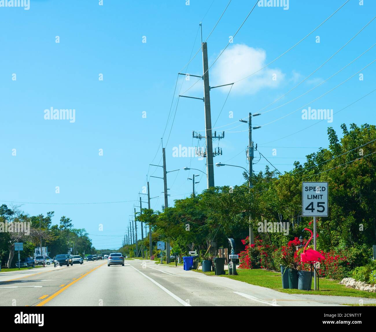 Speed limit 45 road sign hi-res stock photography and images - Alamy