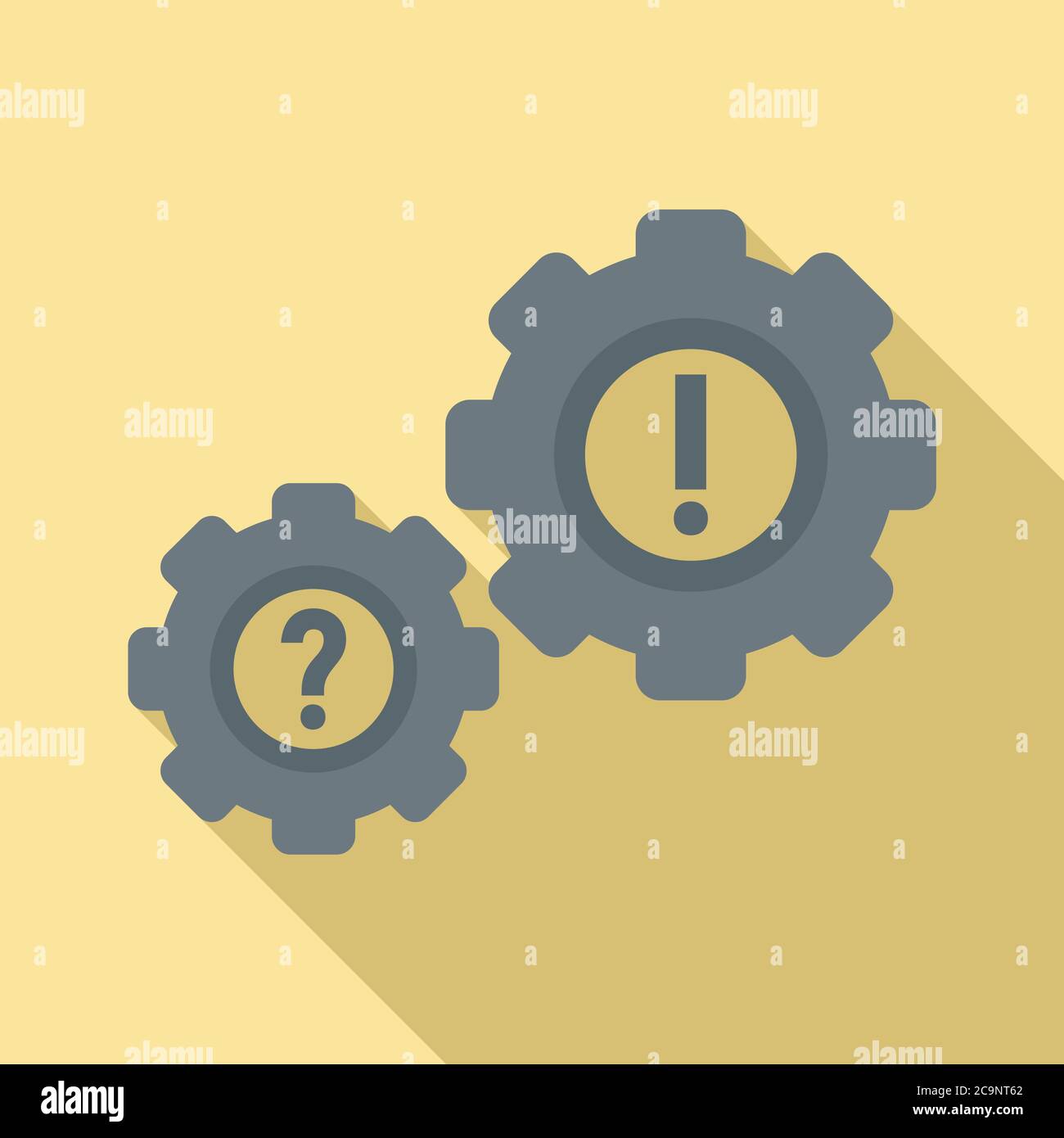 Gear system innovation icon. Flat illustration of gear system ...