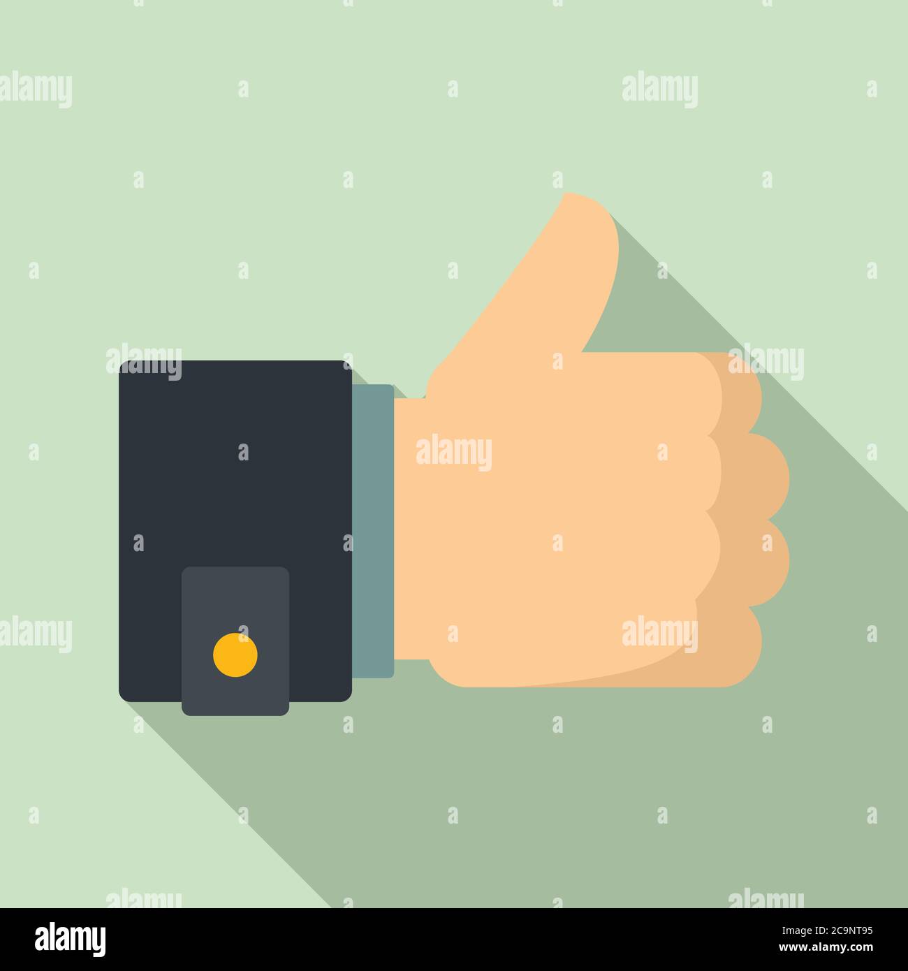 Thumb up innovation icon. Flat illustration of thumb up innovation ...