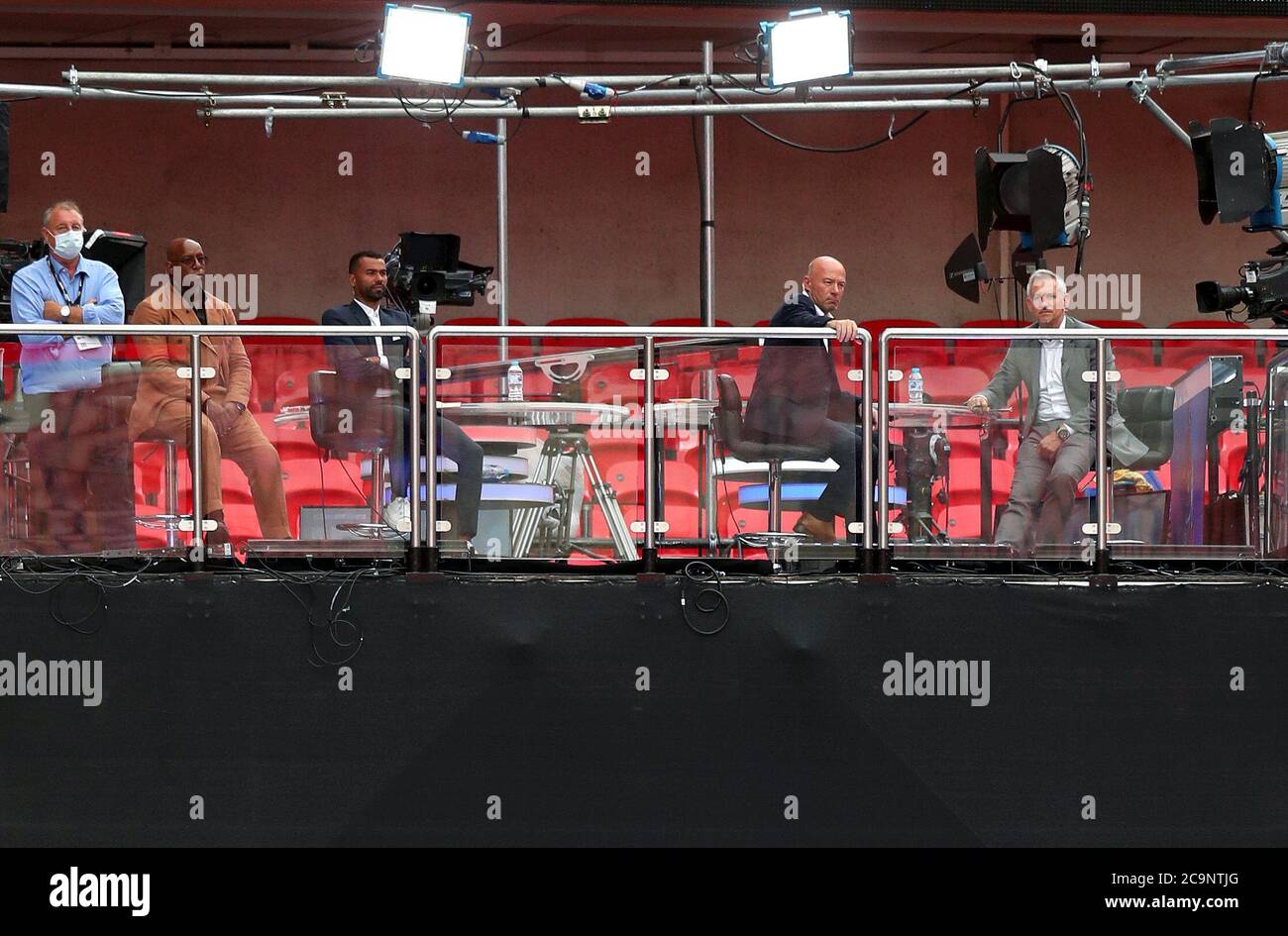 Ian Wright, Ashley Cole, Alan Shearer and Gary Lineker (left to right ...