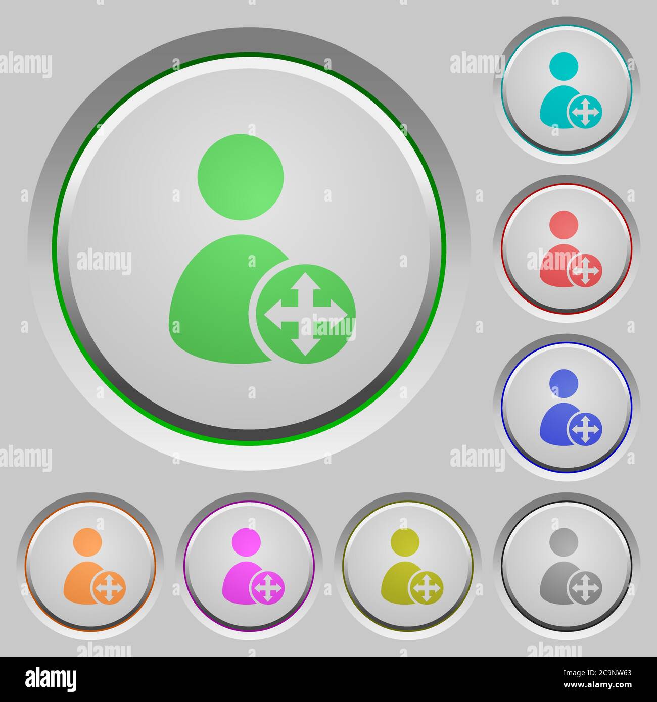 Move user account icons Stock Vector Images - Alamy