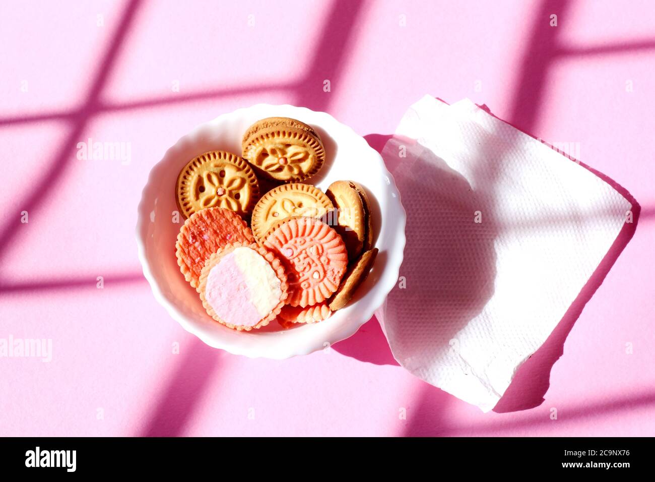 sweet biscuits, Cream biscuits Stock Photo - Alamy