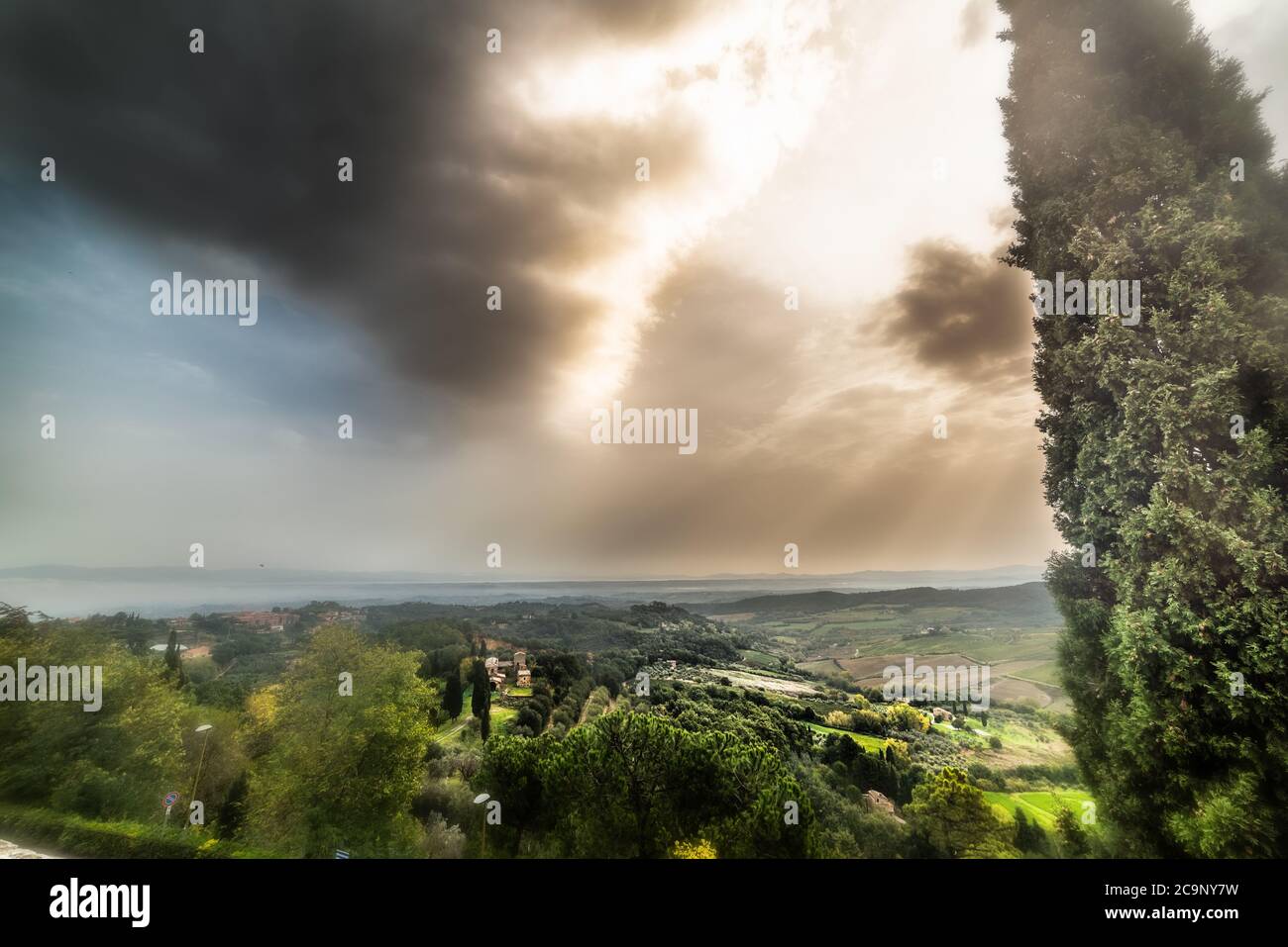 Dark clouds over tuscan hi-res stock photography and images - Alamy