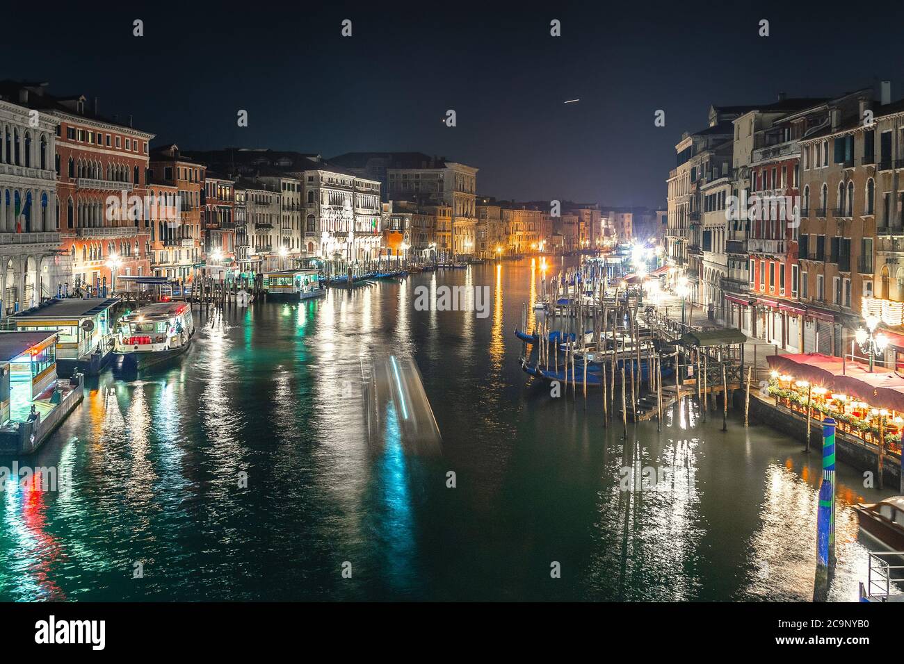 Venice's Grand Canal by night, Italy Stock Photo - Alamy