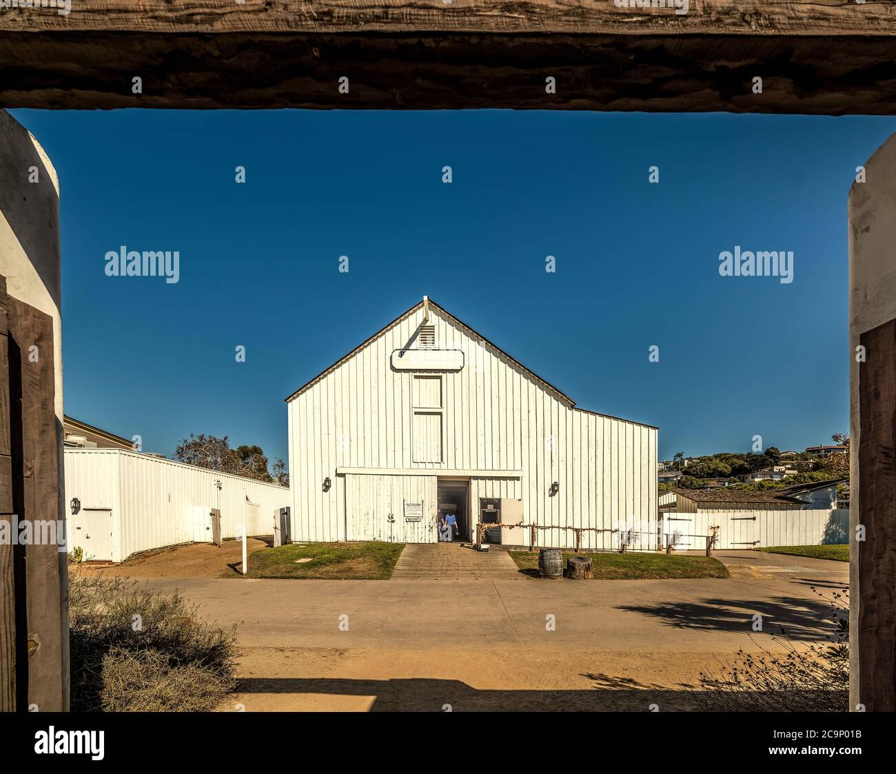 Front view of Stagecoach stop in Old Town San Diego. California, USA ...