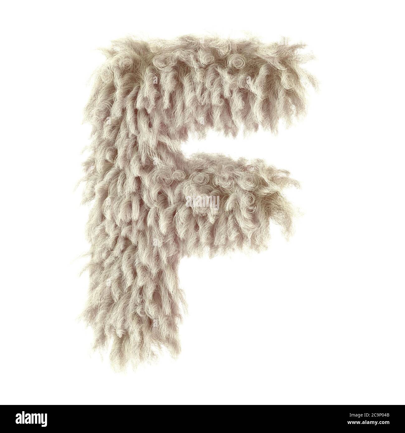 3d wild animal fur letter F Stock Photo - Alamy