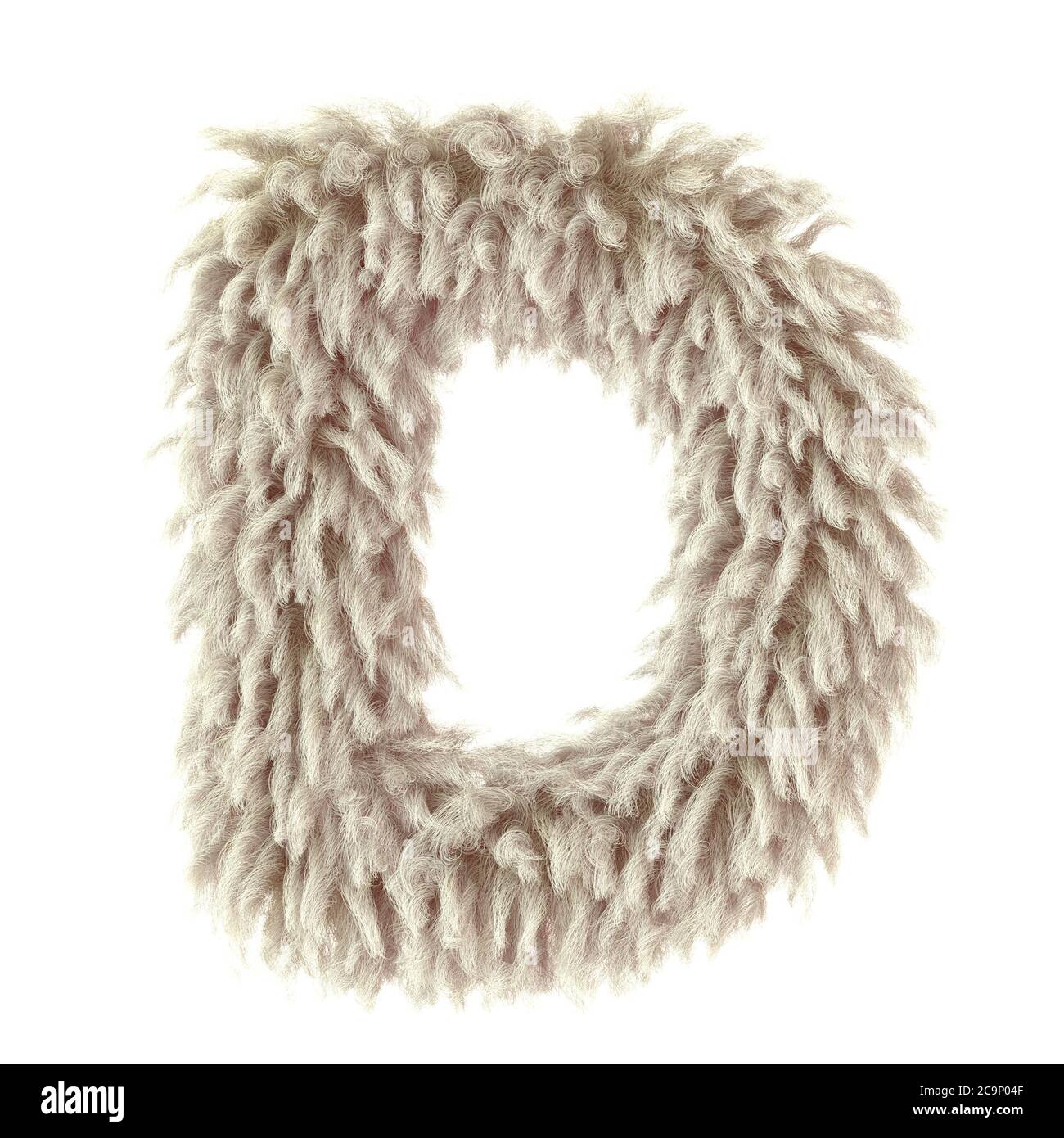 3d wild animal fur letter D Stock Photo - Alamy