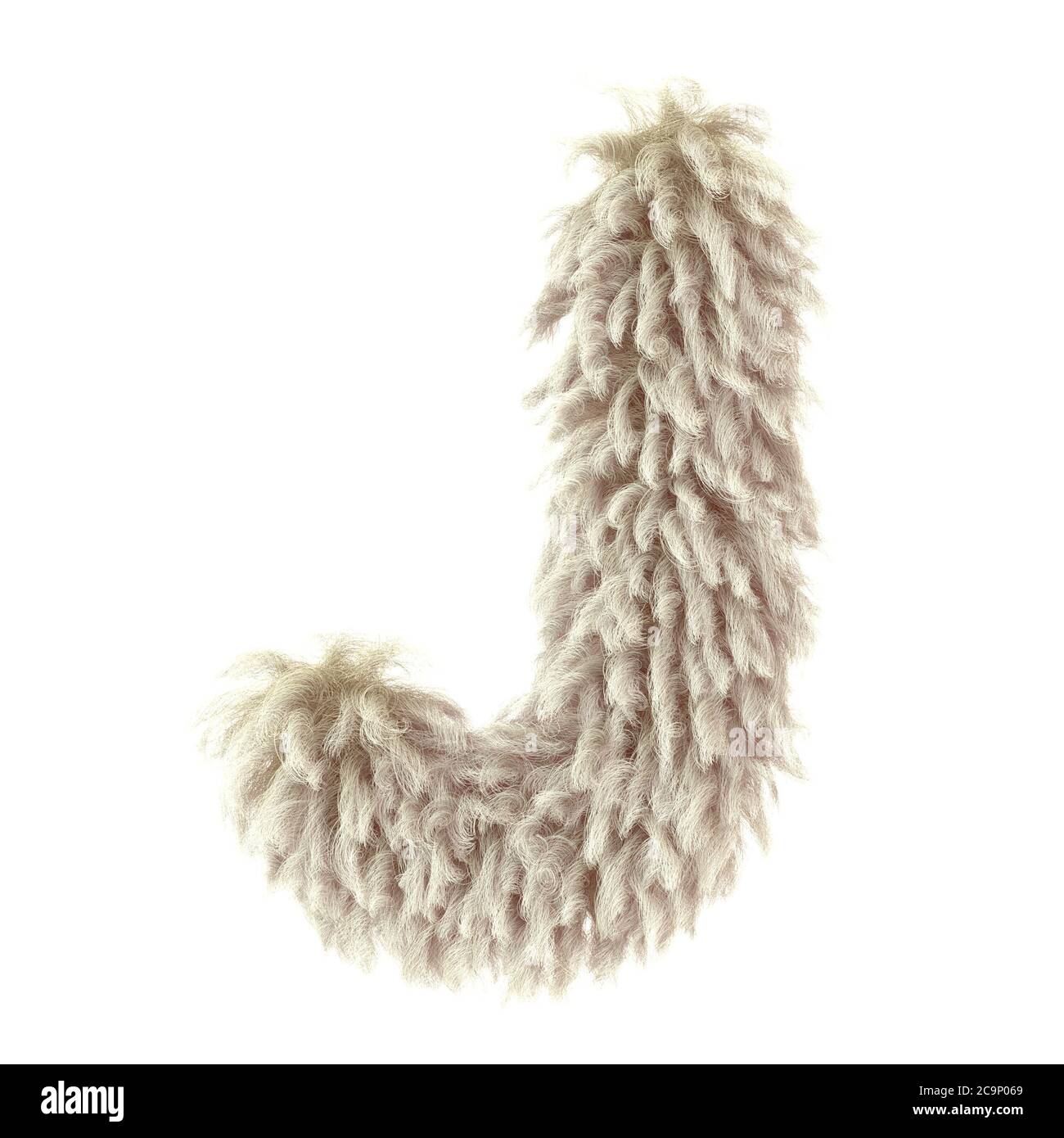 3d wild animal fur letter J Stock Photo - Alamy