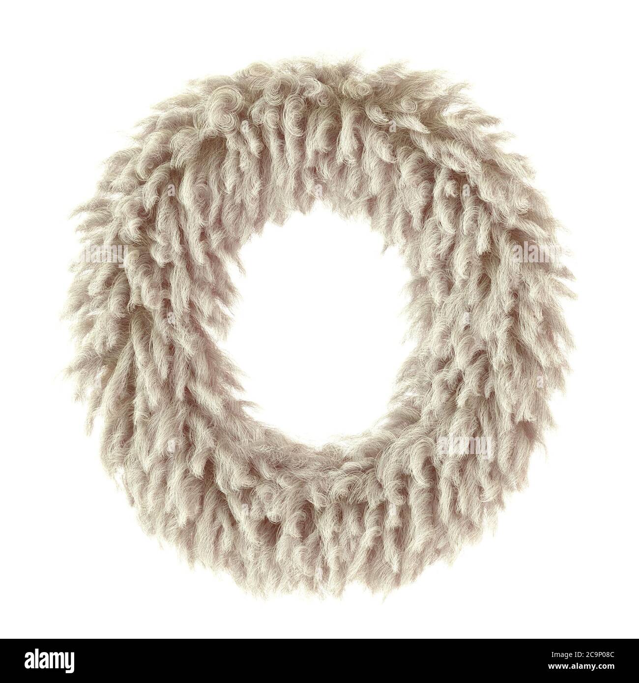 3d wild animal fur letter O Stock Photo - Alamy