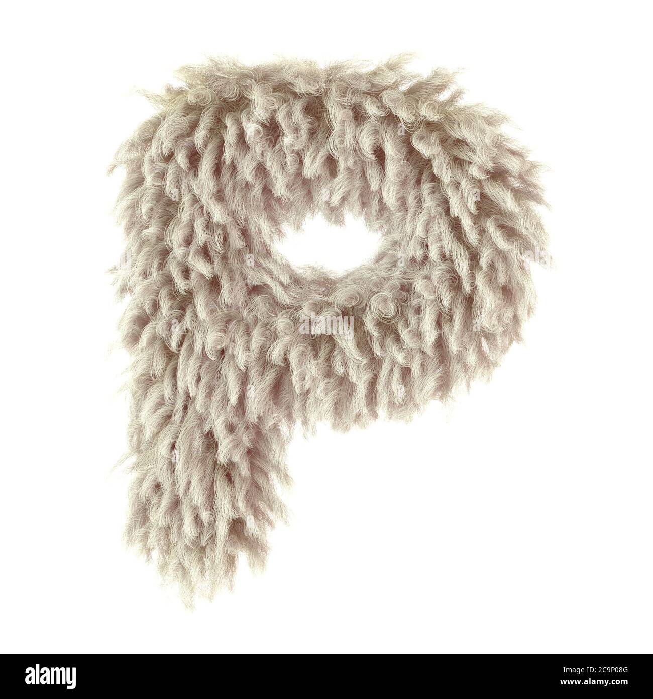 3d wild animal fur letter P Stock Photo - Alamy