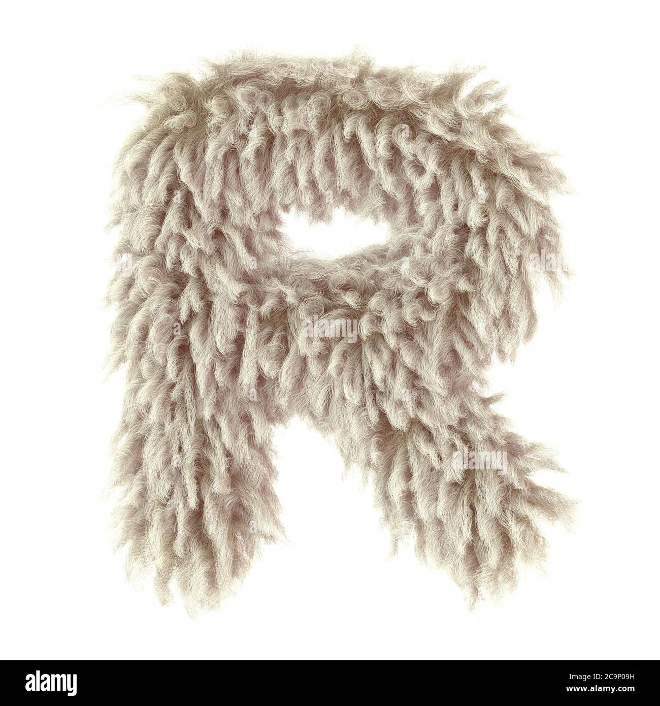 3d wild animal fur letter R Stock Photo - Alamy