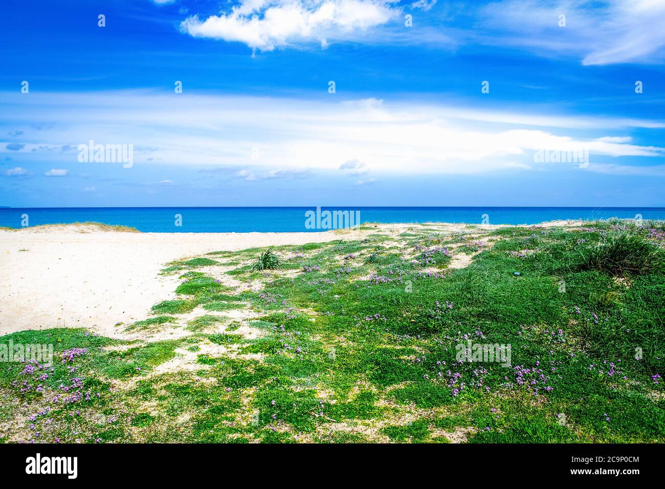 Beautiful Fiume Santo shore on a sunny day. Sardinia, Italy Stock Photo ...