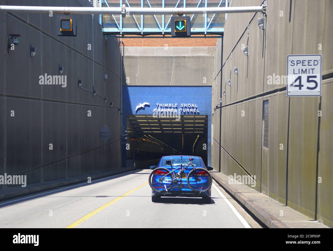 Virginia, U.S.A - June 29, 2020 - The traffic on Chesapeake Bay Bridge Tunnel in the summer ...