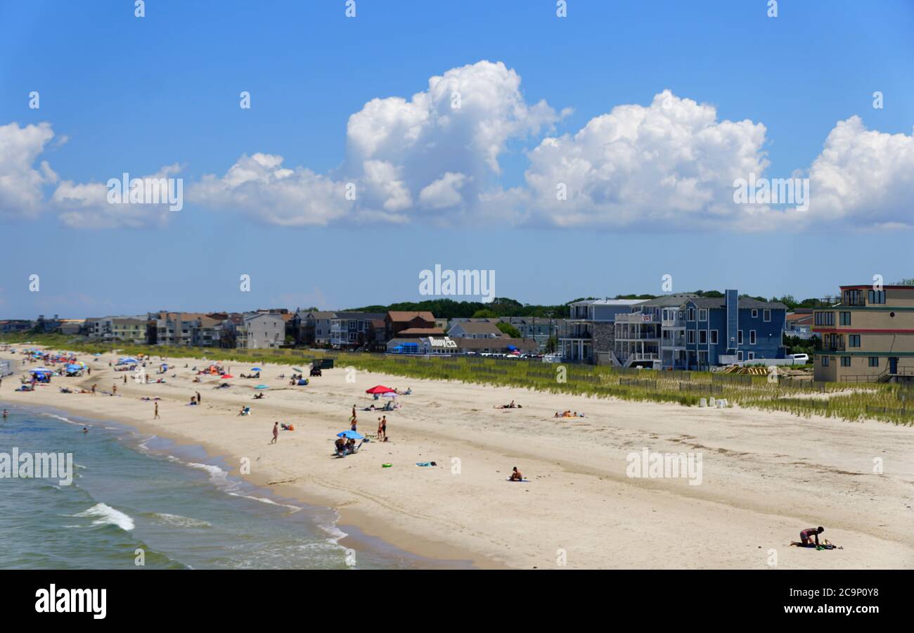 Virginia Beach, U.S.A - July 1, 2020 - The view of the waterfront ...