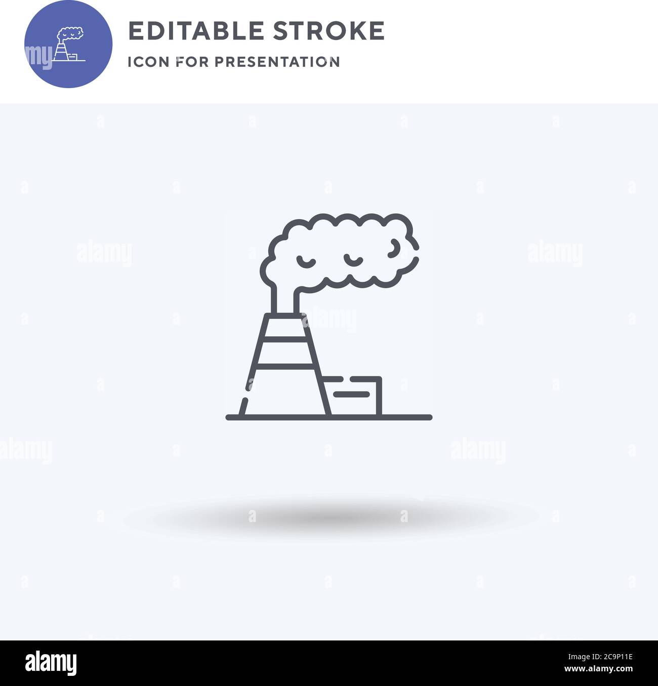 Pollution icon vector, filled flat sign, solid pictogram isolated on ...