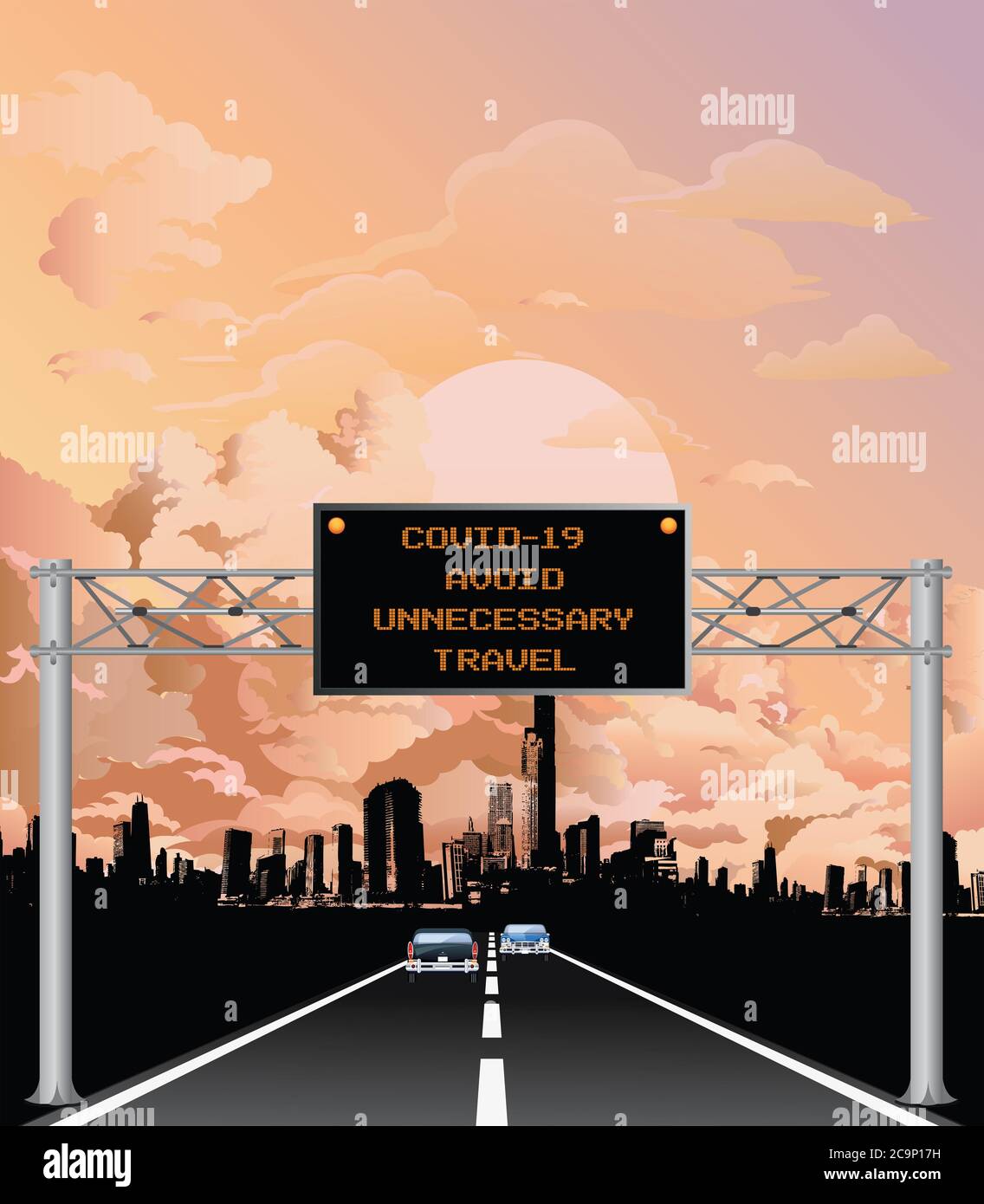 Digital gantry sign hi-res stock photography and images - Alamy