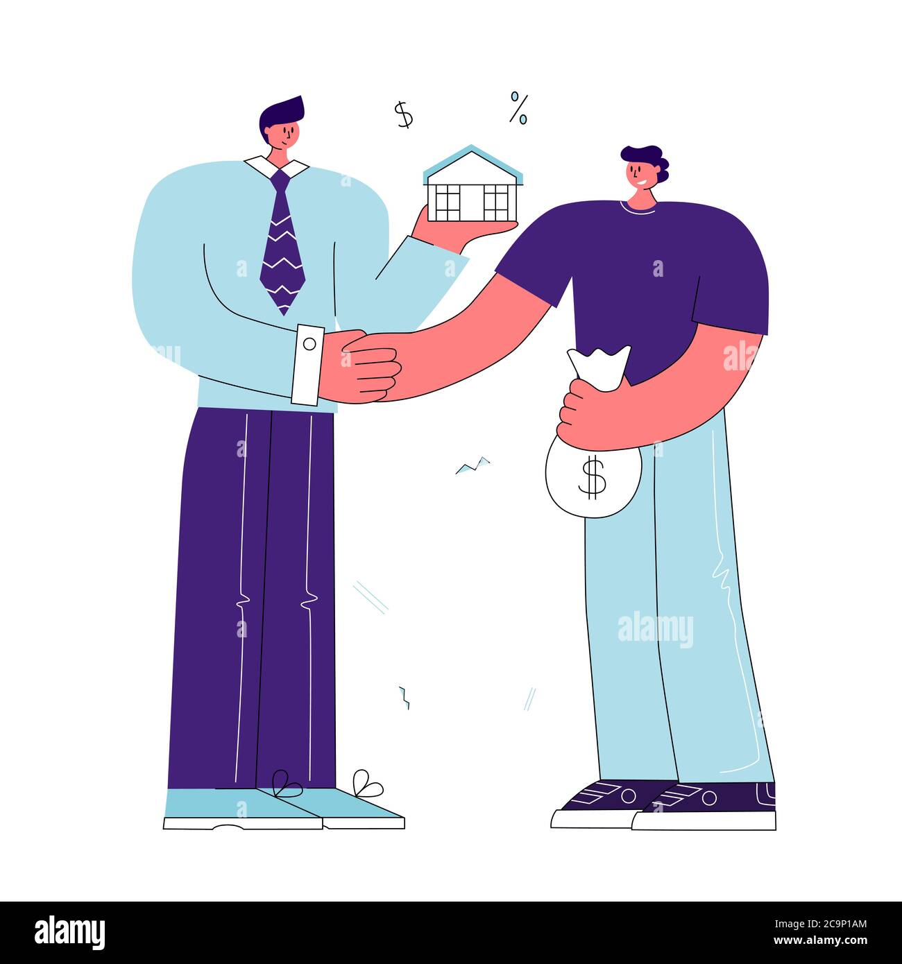 Real estate concept man in Stock Vector Images - Alamy