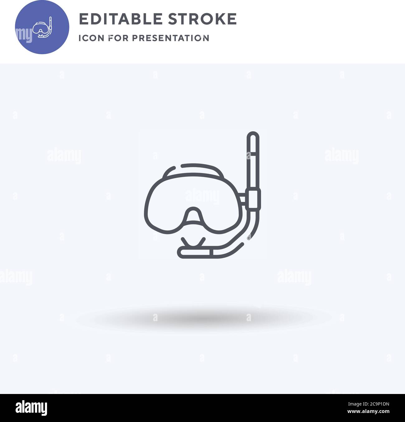 Snorkel icon vector, filled flat sign, solid pictogram isolated on ...