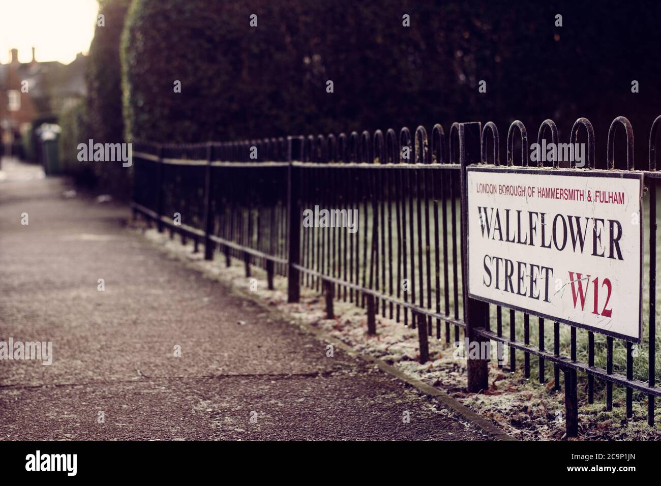 Frozen street in a morning in London Stock Photo - Alamy