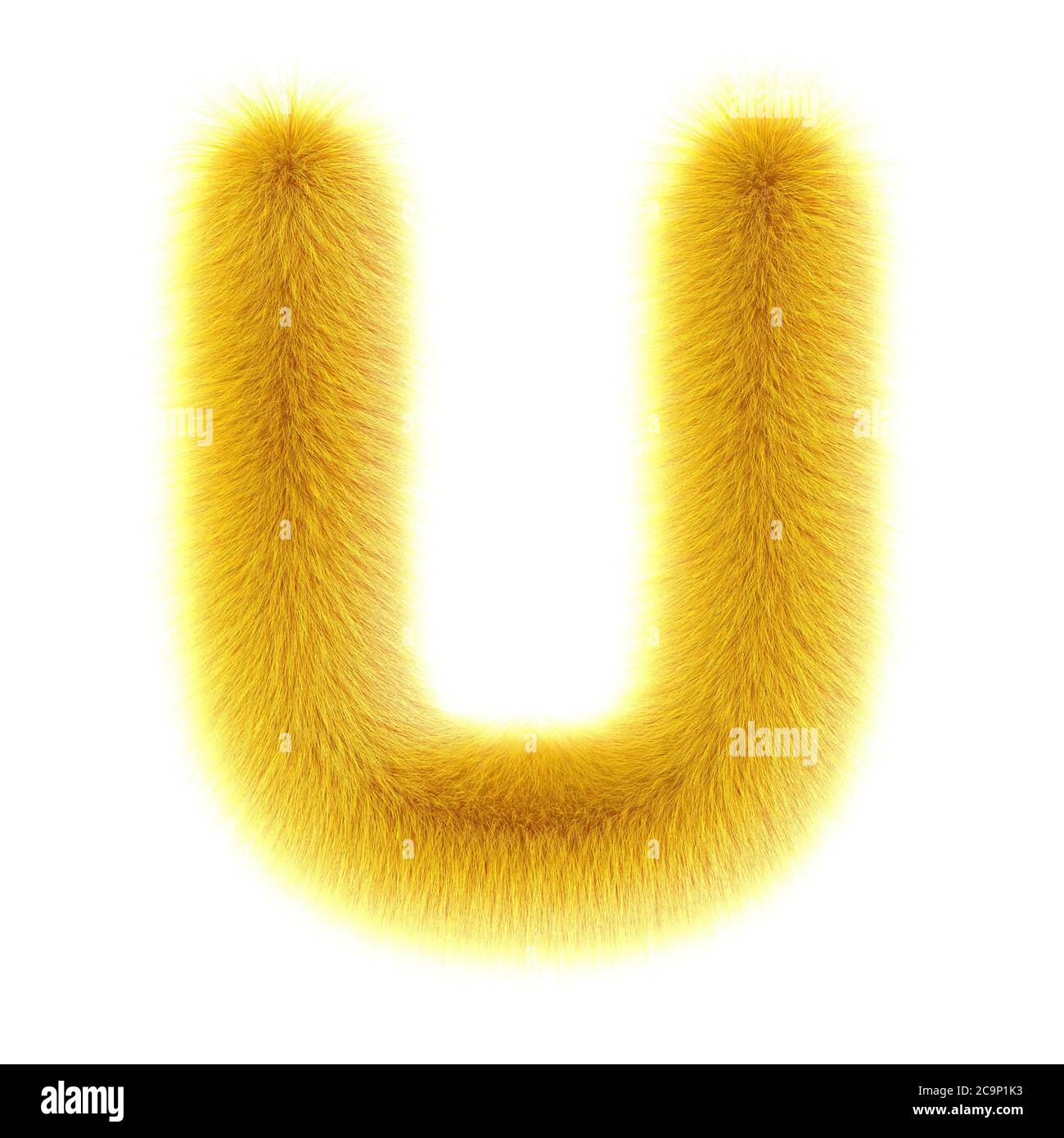 3d Duckling creative cute cartoon fur letter U Stock Photo - Alamy