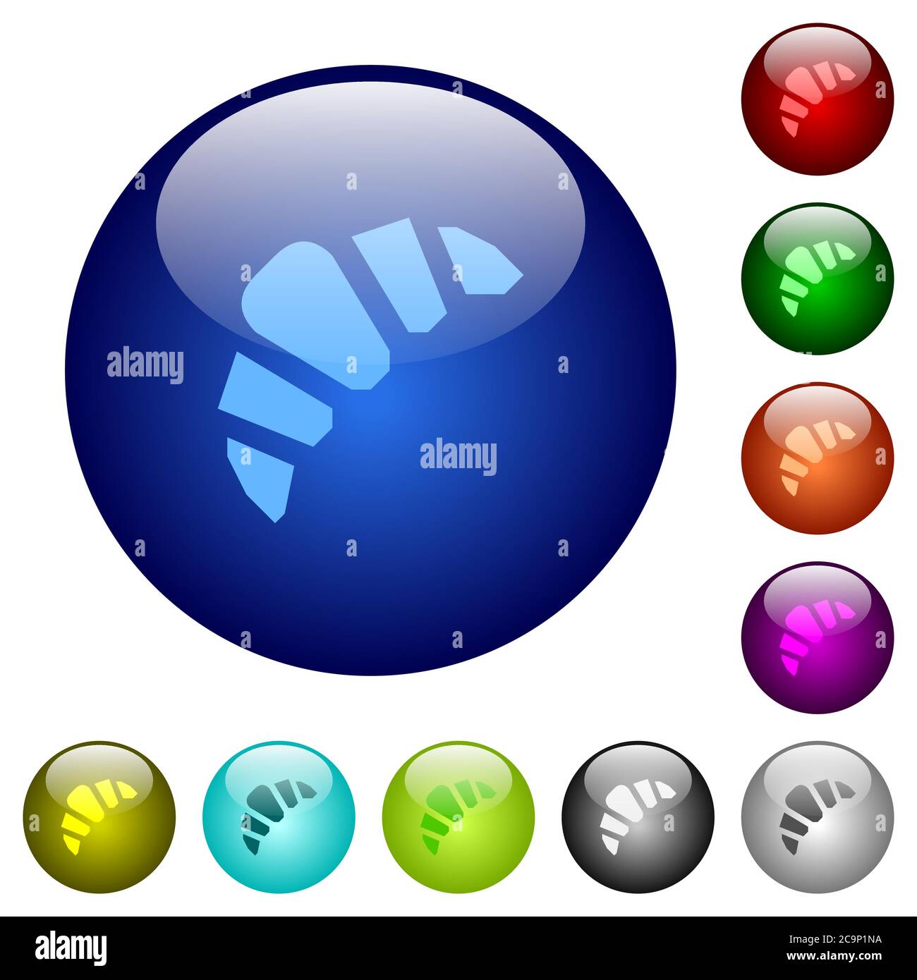 Bakery Icons On Round Color Glass Buttons Stock Vector Image And Art Alamy