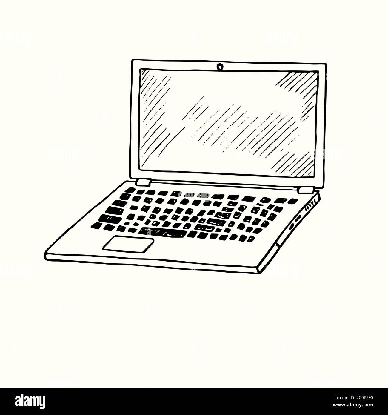 Laptop Sketch Drawing