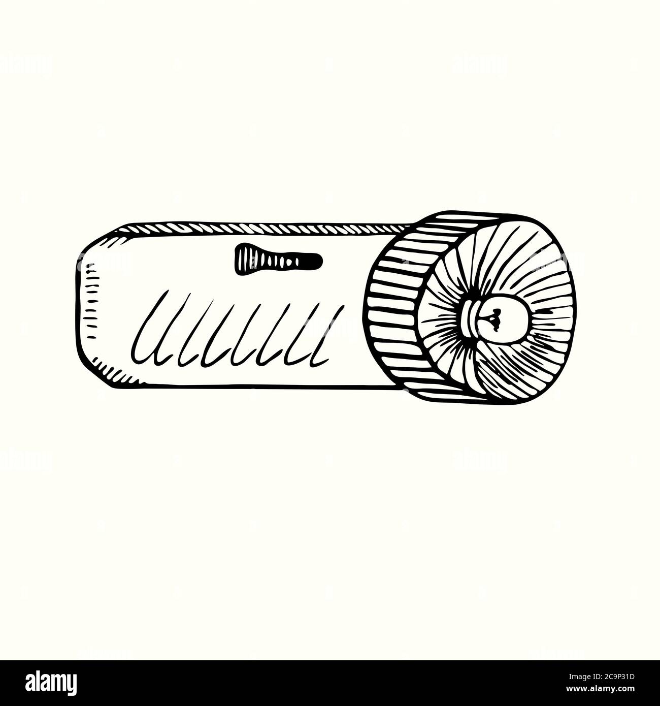 Lantern, hand drawn doodle, simple line drawing, sketch illustration ...