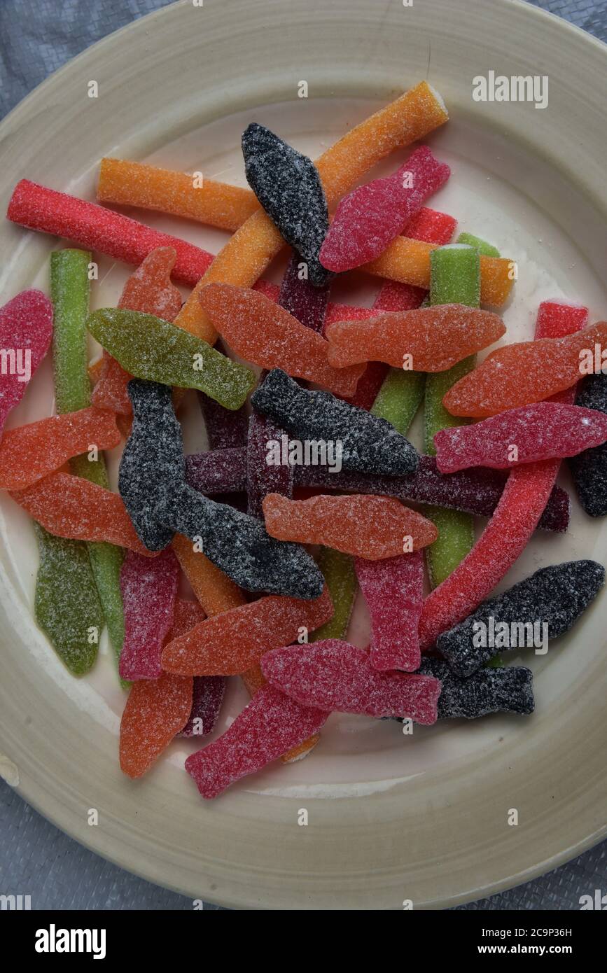 Fizzy Fish Made With Natural Colours And Flavours High Resolution Stock ...