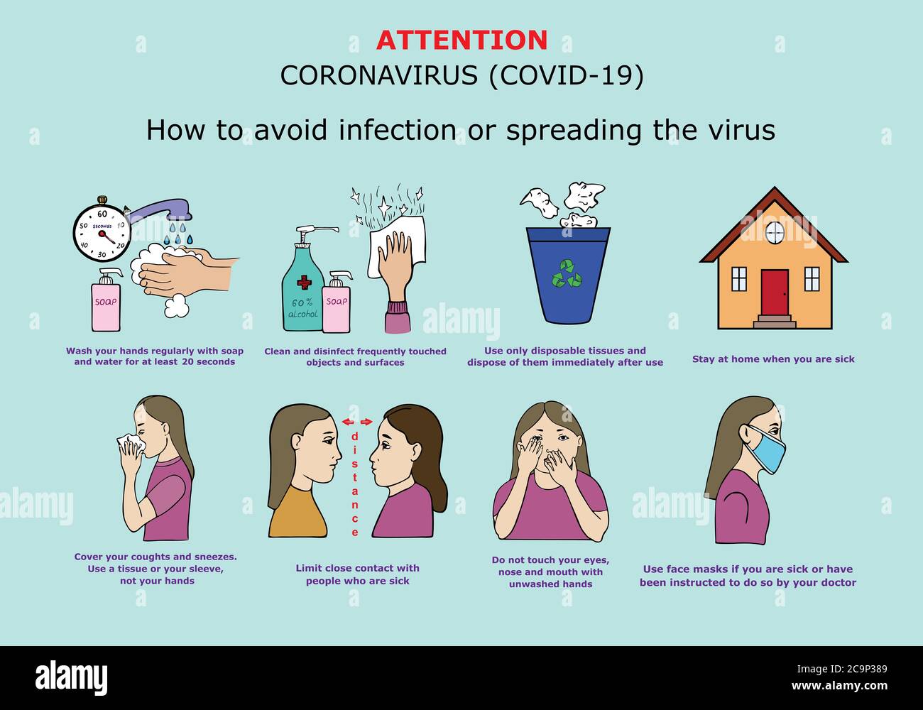 How to awoid coronavirus (covid-19) infection or spreading the virus ...