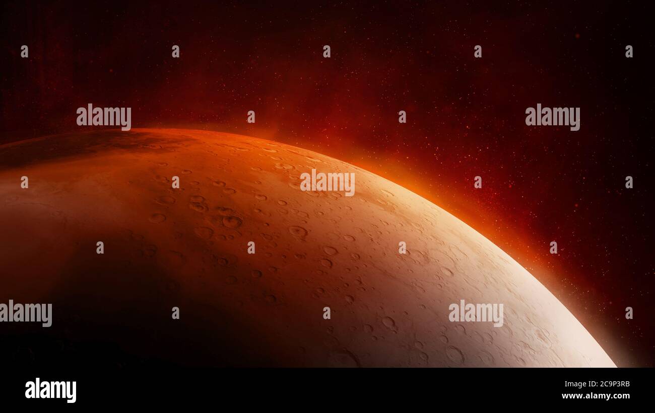 Surface of the red planet Mars close-up Stock Photo - Alamy