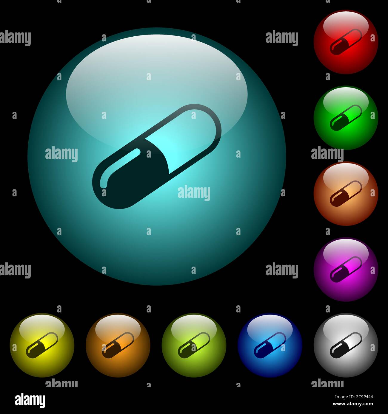 Spherical capsule Stock Vector Images - Alamy