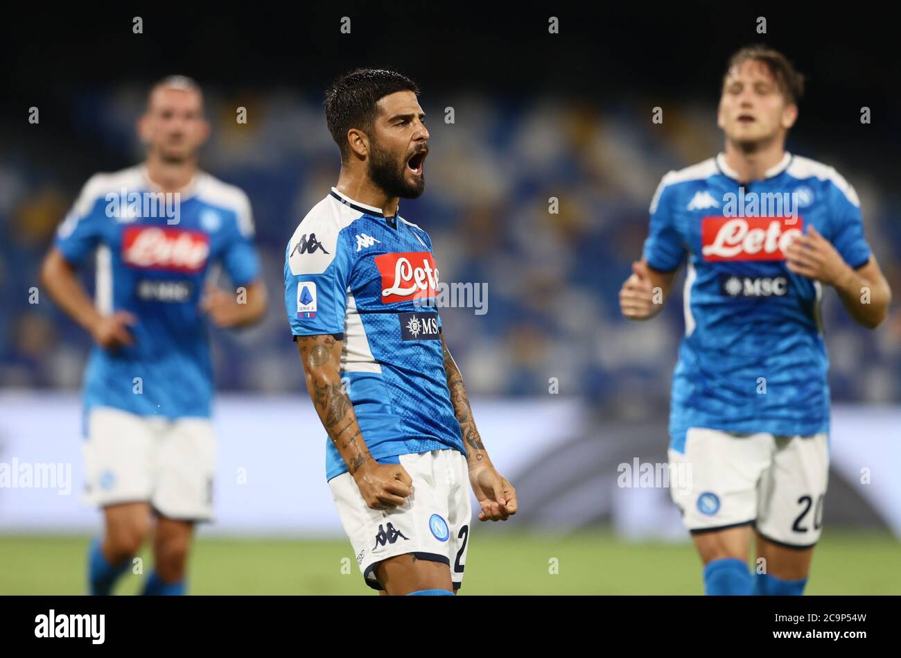 Naples, Campania, Italy. 1st August 2020; Stadio San Paolo, Naples ...