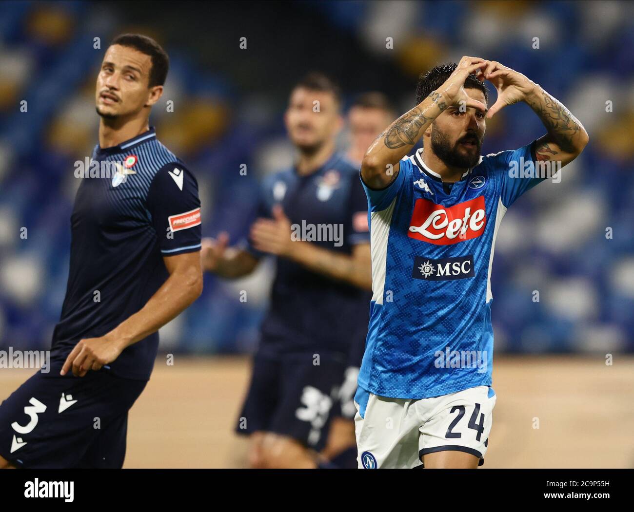 Naples, Campania, Italy. 1st August 2020; Stadio San Paolo, Naples ...