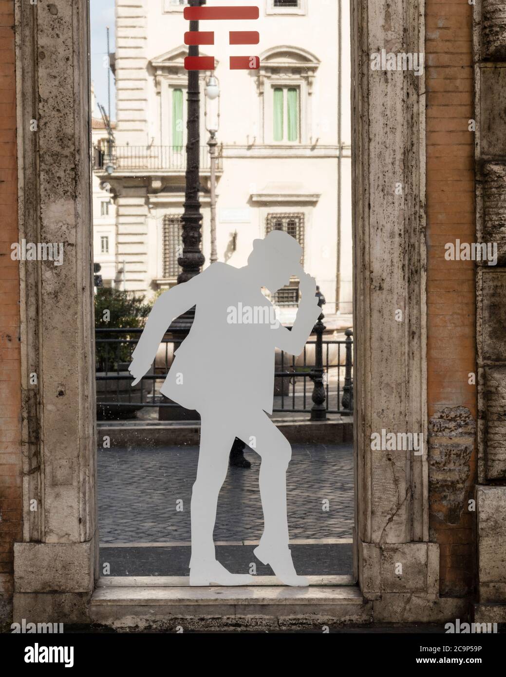 Michael Jackson silhouette a window in Rome, Italy Stock Photo - Alamy